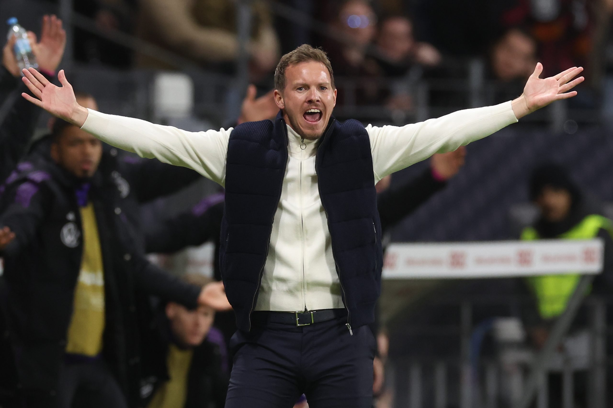 Julian Nagelsmann reacts to Germany's 2-1 win against the Netherlands ...